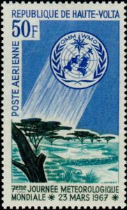 Stamp: 7th World Day of Meteorology (Upper Volta) (World Day of ...