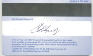 Bank Card: Norisbank Service Card (Noris Bank, Germany, Federal ...