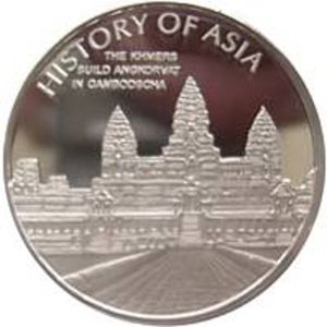 Moeda: 1 Dollar (History of Asia - Angkorvat) (Ilhas Cook(2004~2006 ...
