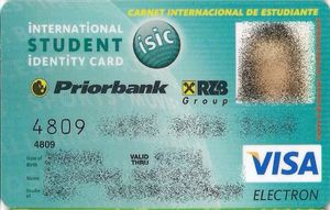 Bank Card: Isic (Priorbank, BelarusCol:BY-VE-0041.02