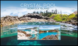 Stamp: Crystal Pool (Norfolk Island(Norfolk Island Crystal Pool) Mi:NF ...