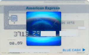 Bank Card: American Express Transparent BLUE CASH - US 371329 (American ...