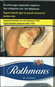 Cigarette Pack: Rothmans Kingsize Blue (CyprusCol:CY-CT-0041