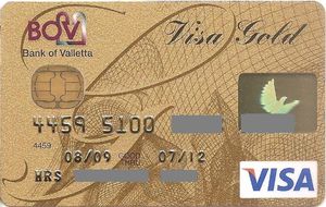 Bank Card: BOV Bank of Valletta (Bank of Valletta p.l.c., MaltaCol:MT ...