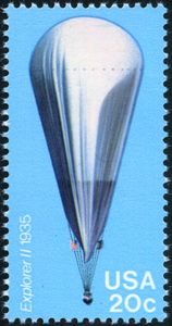 Stamp: Balloon - Explorer II (1935) (United States of America(Balloons ...