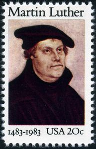Stamp: Martin Luther (1483-1546), German Founder of Lutheran Church ...