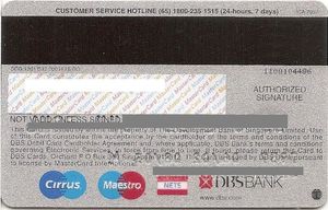 Bank Card: DBS Bank (DBS Bank, SingaporeCol:SG-MC-0016