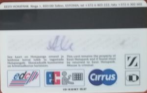 Bank Card: Collage on blue 2 (youth card) (Hoiupank, EstoniaCol:EE-MS-0031