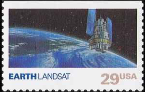 Stamp: Earth, Landsat (United States of America(Space Exploration Issue ...