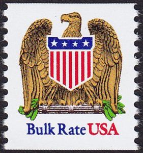 Stamp: Eagle and Shield - Bulk Rate USA (United States of America(1991 ...