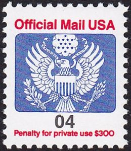 Stamp: Official Mail - Stylized eagle (United States of America ...