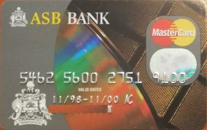 Bank Card: ASB Bank (ASB Bank, New ZealandCol:NZ-MC-0003