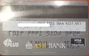 Bank Card: ASB Bank (ASB Bank, New ZealandCol:NZ-VI-0016