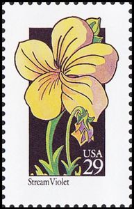 Stamp: Stream Violet (Viola glabella) (United States of America ...