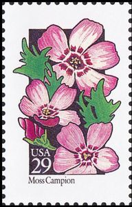 Stamp: Moss Campion (United States of America) (Wildflowers Issue) Mi ...