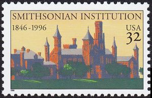 Stamp: Smithsonian Institution (United States of America(150th ...