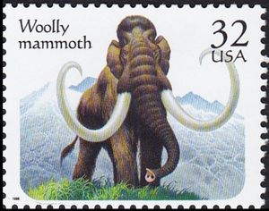 Stamp: Mammoth (Mammuthus sp.) (United States of America(Prehistoric ...