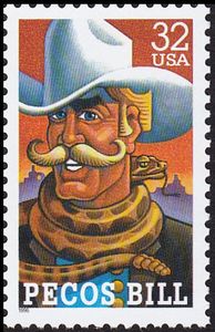 Sello: Folk Heroes:Pecos Bill (Estados Unidos) (Folk Heroes Issue) Mi ...