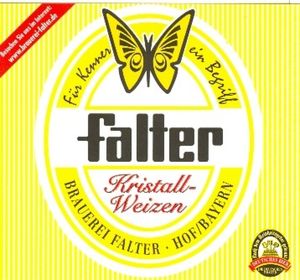 Drink Label: Falter Kristall Weizen (Brauerei Falter Hof, Germany ...