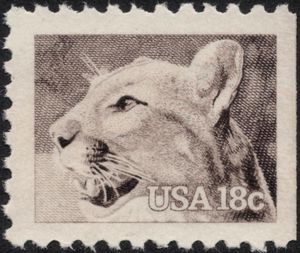 Stamp: Puma (Felis concolor) (United States of America(North American ...