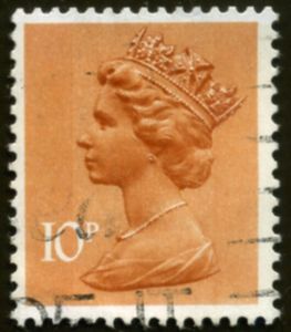Stamp: Queen Elizabeth II - 10p Decimal Machin (United Kingdom of Great Britain & Northern ...