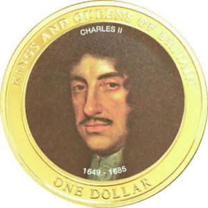 Coin: 1 Dollar (King Charles II) (Cook Islands(2007 - Kings and Queens ...