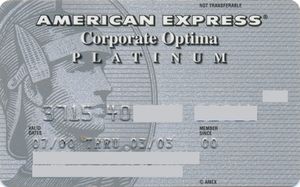 Bank Card: American Express - Corporate Optima PLATINUM (American ...