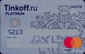 Bank Card: Tinkoff.ru Platinum MC World (Tinkoff Credit Systems, RussiaCol:RU-MC-1184.06