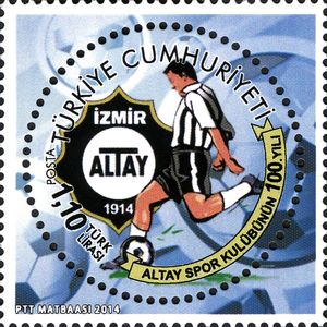 Stamp: 100th Year of Altay FC (Türkiye (Turkey)Mi:TR 4086,WAD:TR004.14 ...