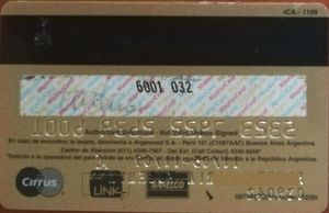 Bank Card: Banco Comafi (Banco Comafi, ArgentinaCol:AR-MC-0052