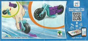 Meal Toy: Purple-blue motorcycle (Kinder Surprise, Europe) (Kinder ...