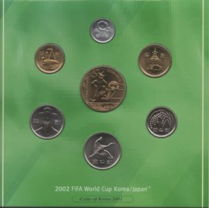 Coin: Various Won (Mint set 2001 - World Cup Soccer) (Korea, South(1974 ...