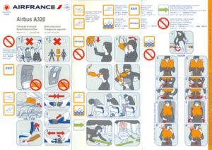 Safety Card: Airbus A320 (Air France, FranceCol:AFR-FR-0070