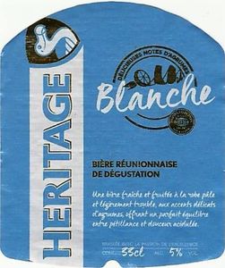 Drink Label: Heritage Blanche (Brasseries de Bourbon, ReunionCol:RE ...