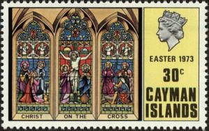 Stamp: Crucifixion (Cayman Islands) (Easter 1973) Mi:KY 312,Sn:KY 313 ...