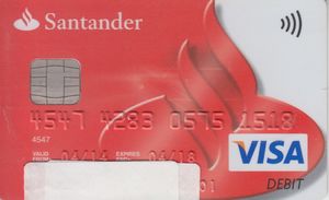 Bank Card: Santander (Santander, United Kingdom of Great Britain ...