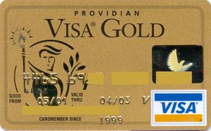 Bank Card: Providian VISA Gold (Providian National Bank (United States ...