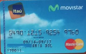 Bank Card: Movistar (Banco Itaú, Argentina) Col:AR-MC-0053