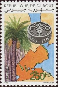 Stamp: FAO, 50th anniversary (DjiboutiMi:DJ 617,Sn:DJ 747,Yt:DJ 719F,Sg ...