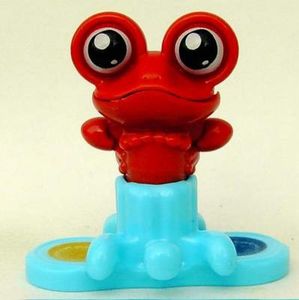 Meal Toy: Red Frog (yellow - blue) (Kinder Surprise, Europe) (Kinder ...