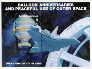 Stamp: Montogolfiere, Columbia (Turks and Caicos Islands(Manned Flight ...