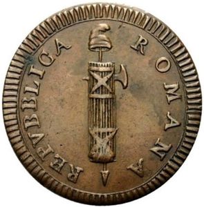 Coin: 2 Baiocchi (REPVBBLICA. No date) (Italian States(Roman Republic ...