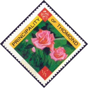 Stamp: Pink roses (Cinderellas(Ireland : Principality of Thomond) Col ...