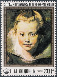 Марка: Artist's Daughter, Clara (Коморские Острова(400th Birth ...