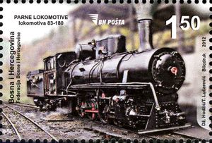 Stamp: Steam Locomotive 83-180 (Bosnia and Herzegovina(Railways) Mi:BA ...