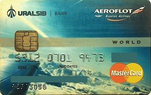 Bank Card: Uralsib Aeroflot (Uralsib bank, RussiaCol:RU-MC-0533.01