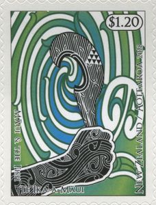 Stamp: Maui and the Fish (New Zealand(Māui and the Fish - Te Ika-a-Māui ...