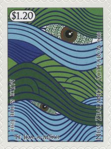 Stamp: Maui and the Fish (New Zealand(Māui and the Fish - Te Ika-a-Māui ...