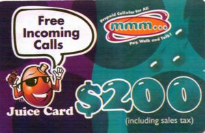 Phonecard: Mango - Juice Card 200 (Big Text) (Mobile Zimbabwe, Zimbabwe ...