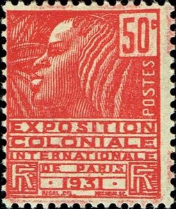 Stamp: Woman of the Fachi Tribe (France(International Colonial ...